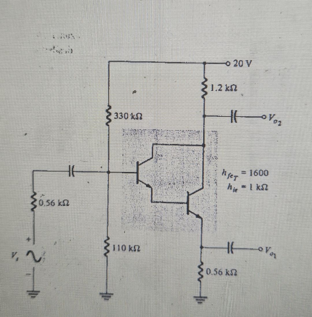 Solved Draw small signal equivalent and find Av=Vo/Vs | Chegg.com