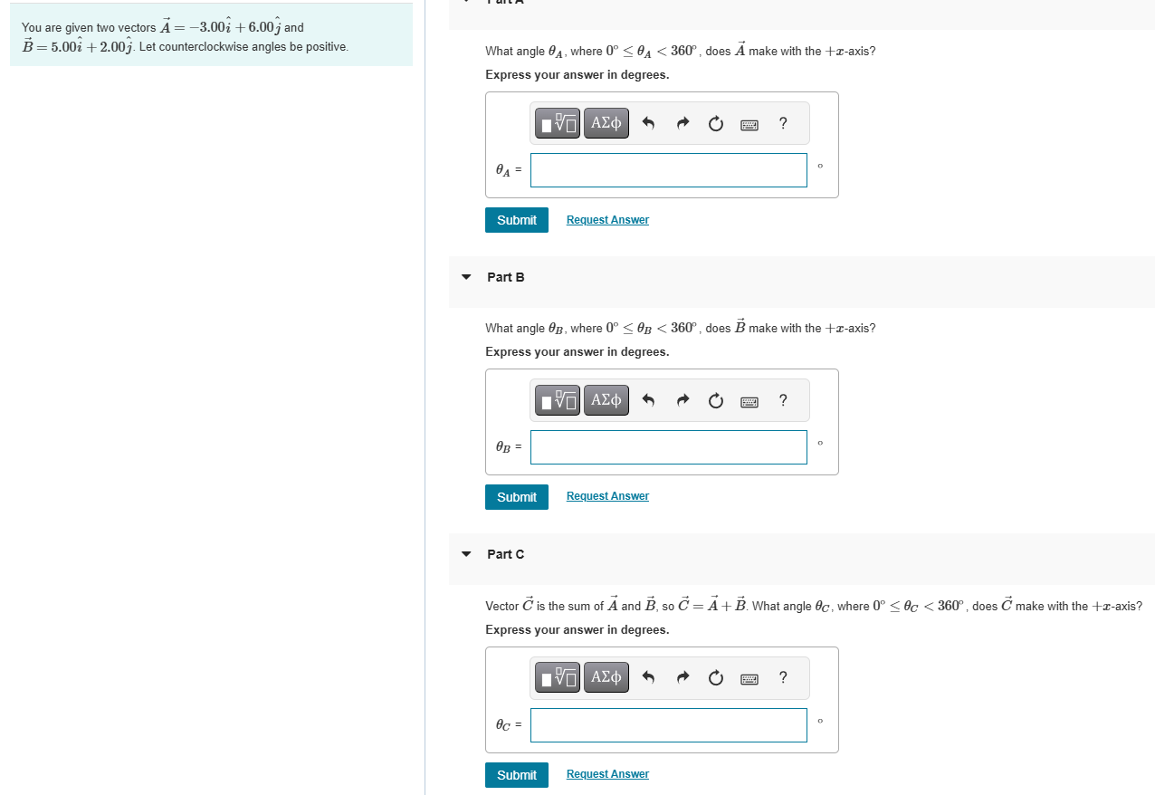 Solved You are given two vectors | Chegg.com
