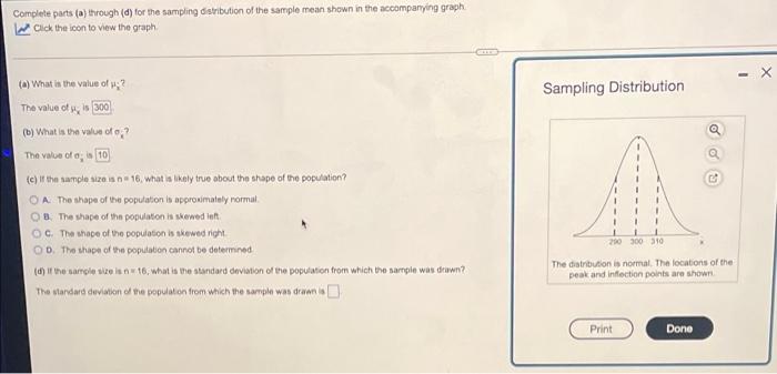 Solved Complete parts (a) through (d) for the sampling | Chegg.com
