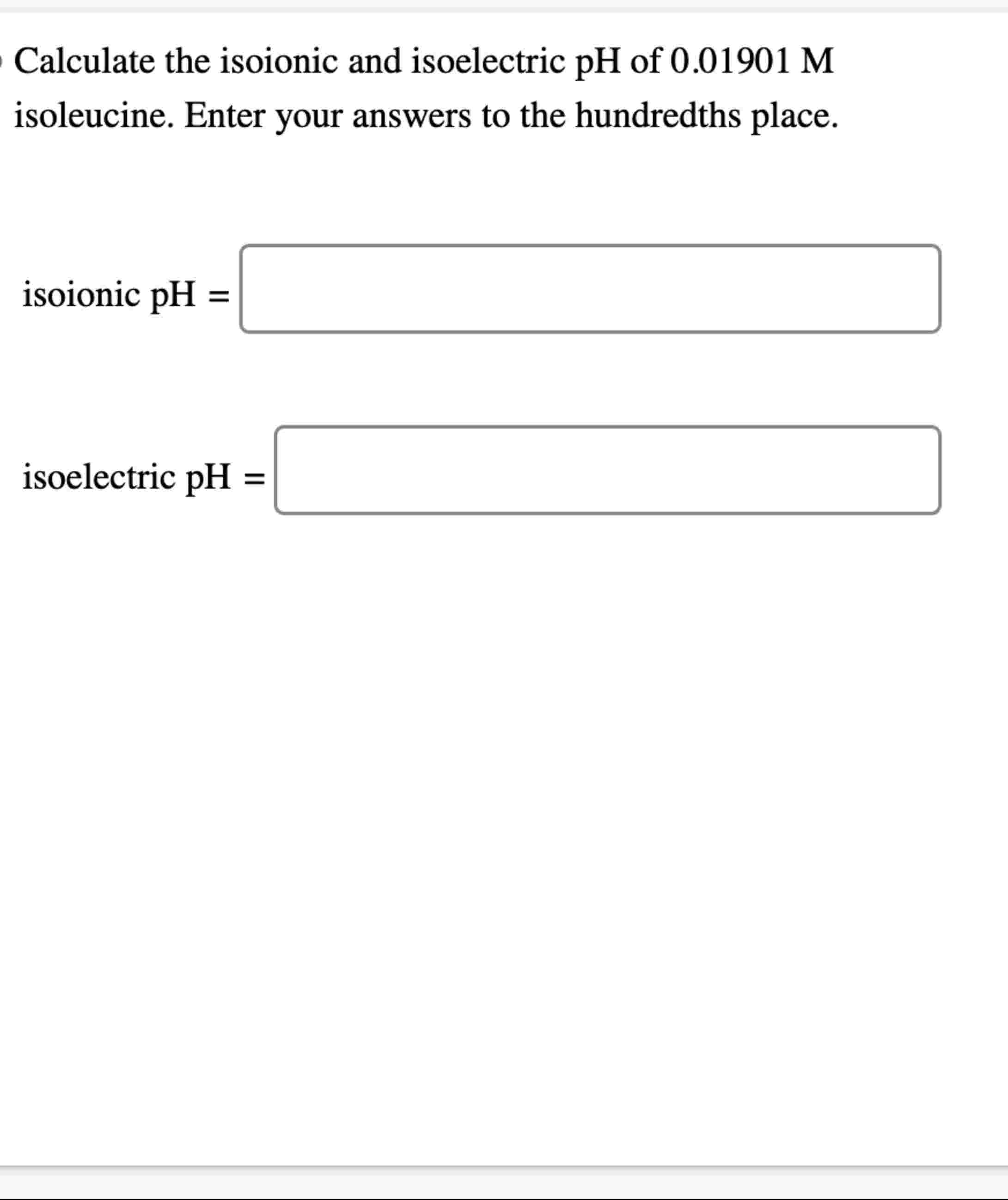 Solved Calculate the isoionic and isoelectric | Chegg.com