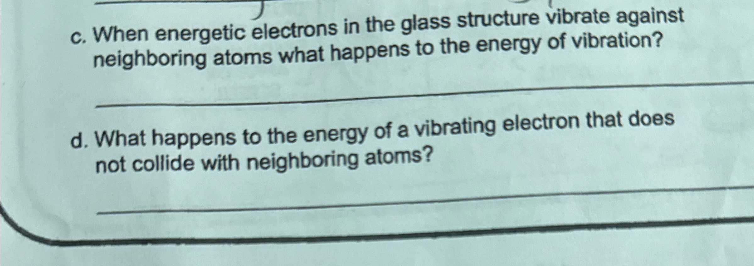 Solved What happens to the energy of a vibrating electron | Chegg.com