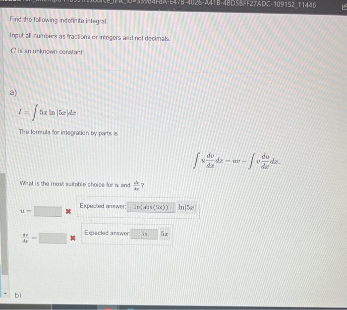 Solved Find the following indefinite integral. Input all | Chegg.com