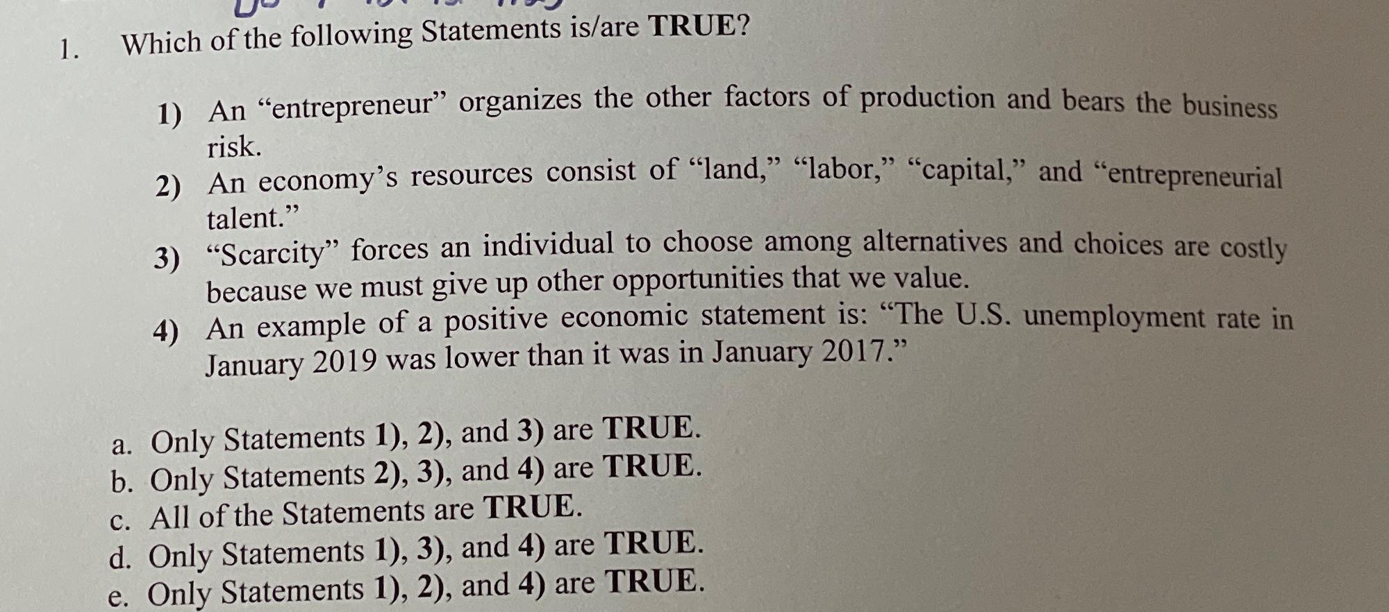 Solved Which of the following Statements is/are TRUE?An | Chegg.com