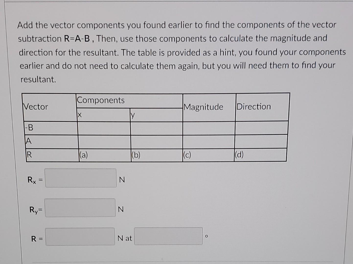 Solved please help me with finding the Resultant for x and y | Chegg.com