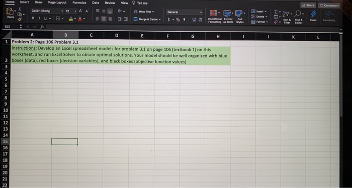 Insert Dr Page Layout Formulas Data Review View Tell | Chegg.com