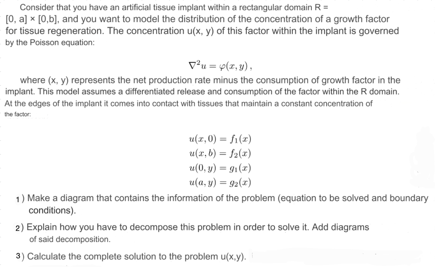Solved Consider that you have an artificial tissue implant | Chegg.com