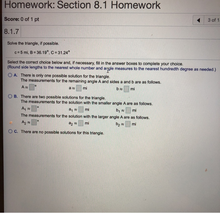 Solved Homework: Section 8.1 Homework Score: 0 of 1 pt 3 of | Chegg.com Solved Homework: Section 8.1 Homework Score: 0 of 1 pt 3 of | Chegg.com