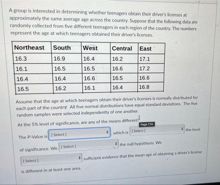 Solved A group is interested in determining whether | Chegg.com