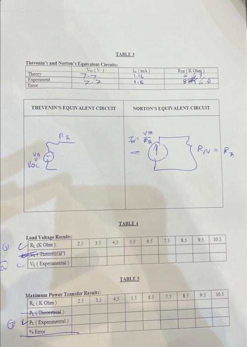 Solved EXPERIMENT=5 SUPERPOSITION & THEVENIN / NORTON | Chegg.com