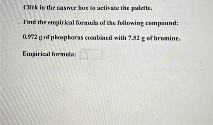Solved Click in the answer box to activate the palette. Find | Chegg.com
