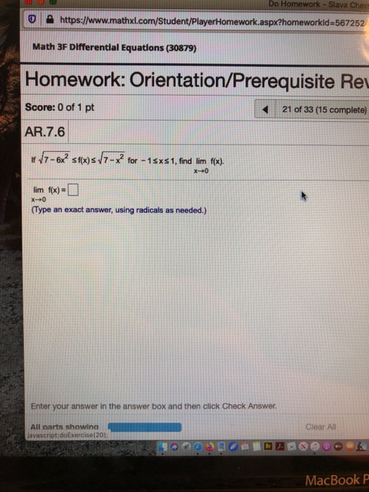 Solved Do Homework - Slava Chern | Chegg.com