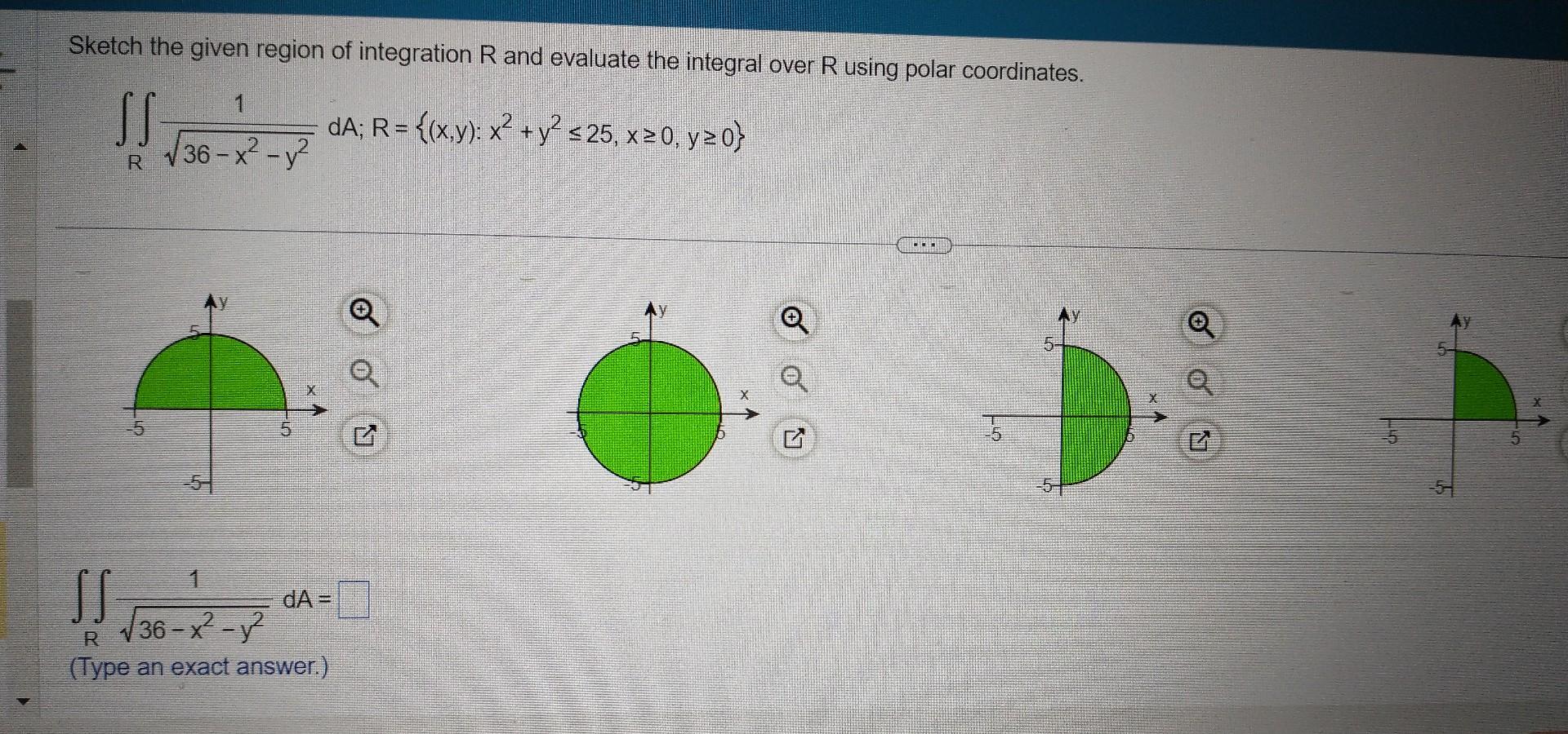 Solved Sketch the given region of integration R and evaluate | Chegg.com