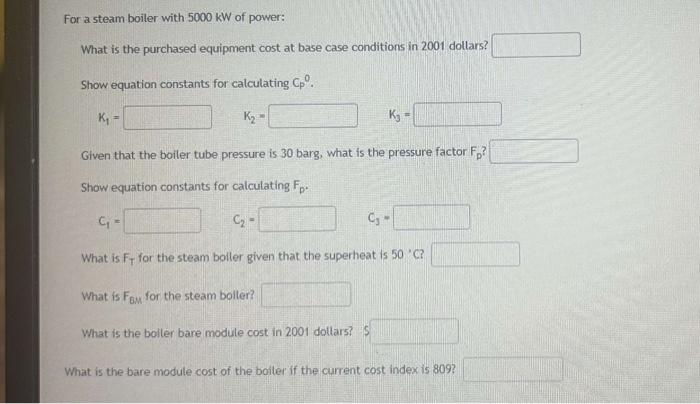 Estimate the total bare-module cost in in 2023 | Chegg.com