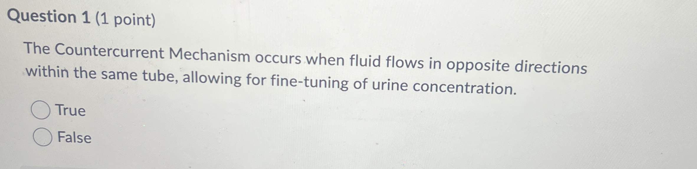 Solved Question 1 (1 ﻿point)The Countercurrent Mechanism | Chegg.com