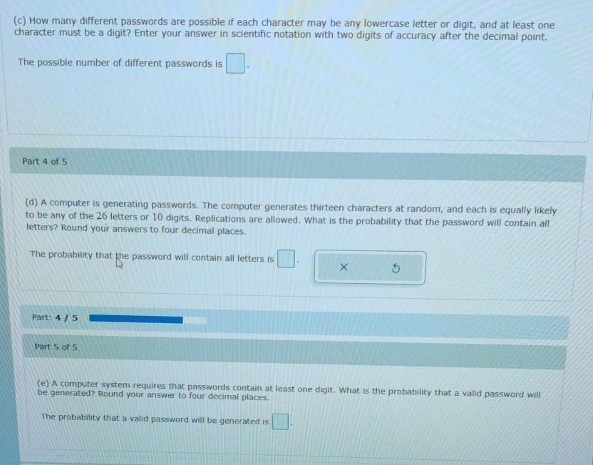 Solved A computer password consists of thirteen characters. | Chegg.com