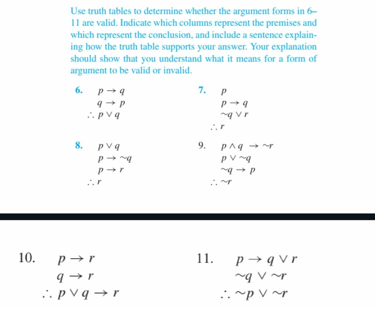 Solved [I need the answer of number 10 ] ﻿Use truth tables | Chegg.com