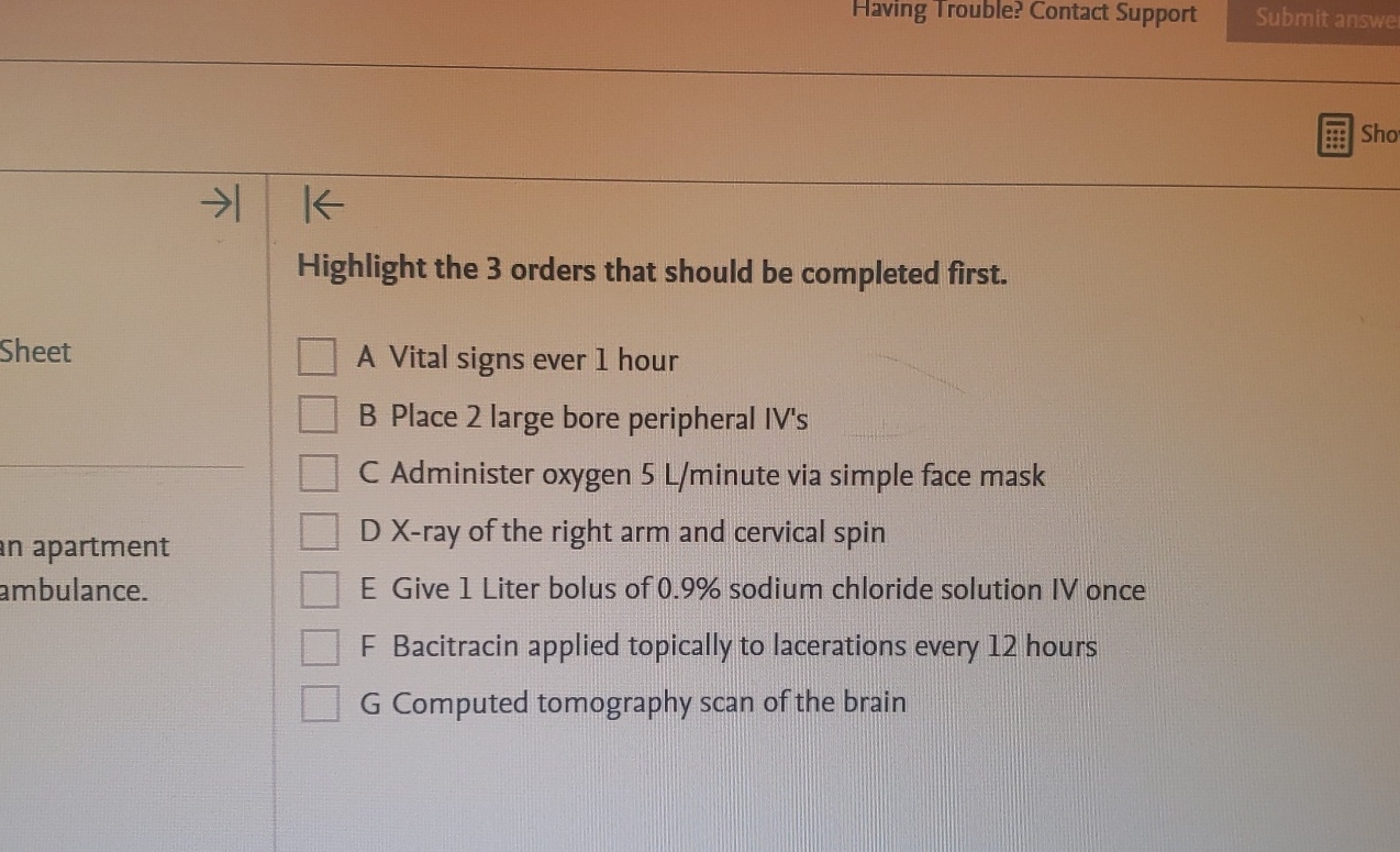 Solved Having Trouble? Contact SupportSubmit | Chegg.com