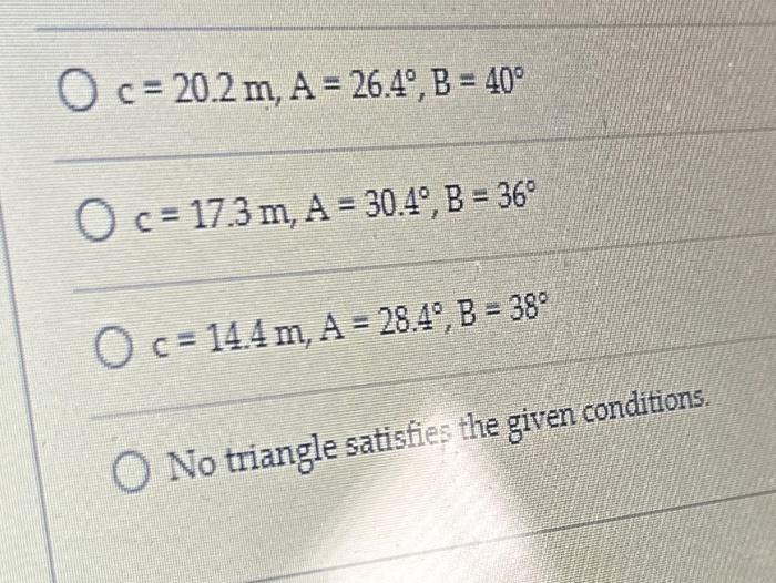 Solved find the missing parts of the triangle. round to the | Chegg.com