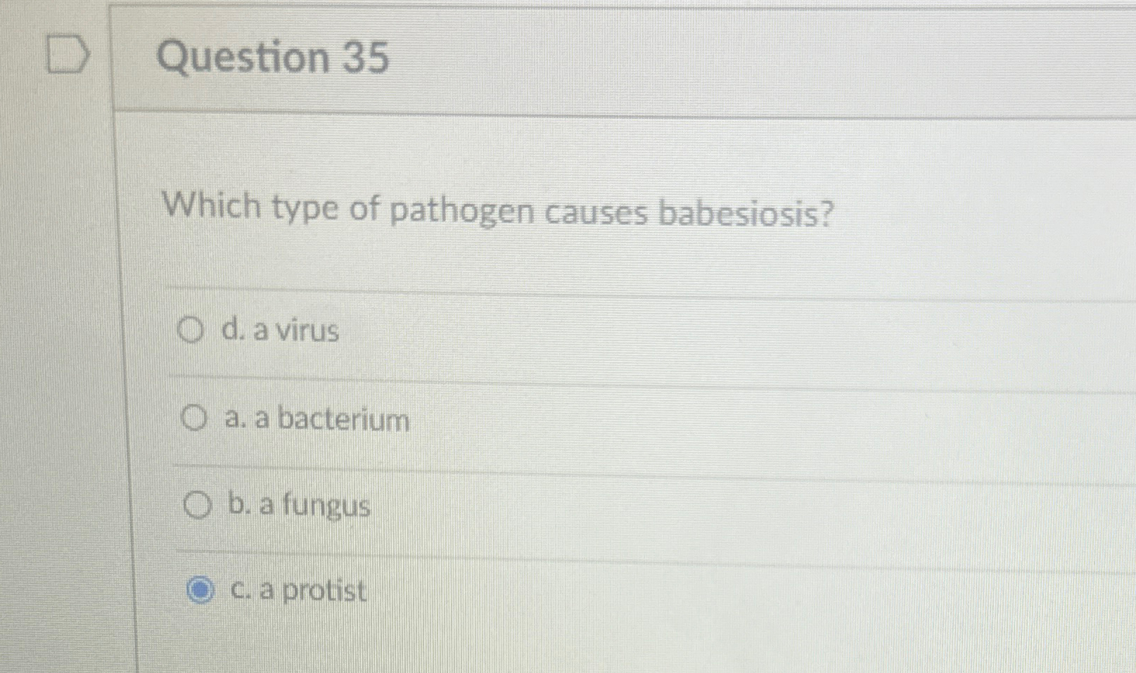 Solved Question 35Which type of pathogen causes | Chegg.com