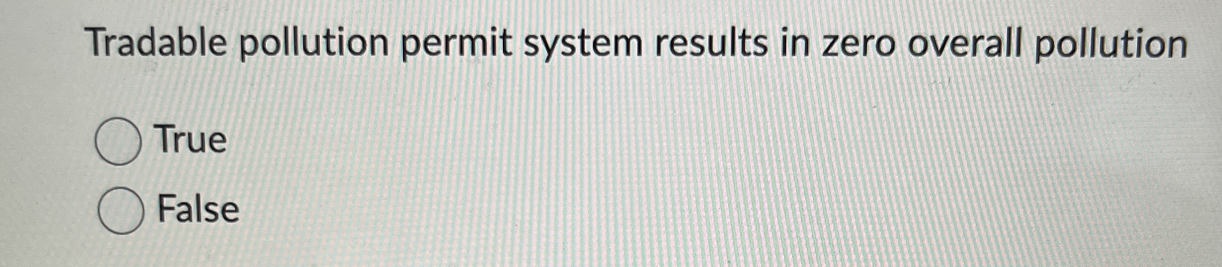 Solved Tradable pollution permit system results in zero | Chegg.com
