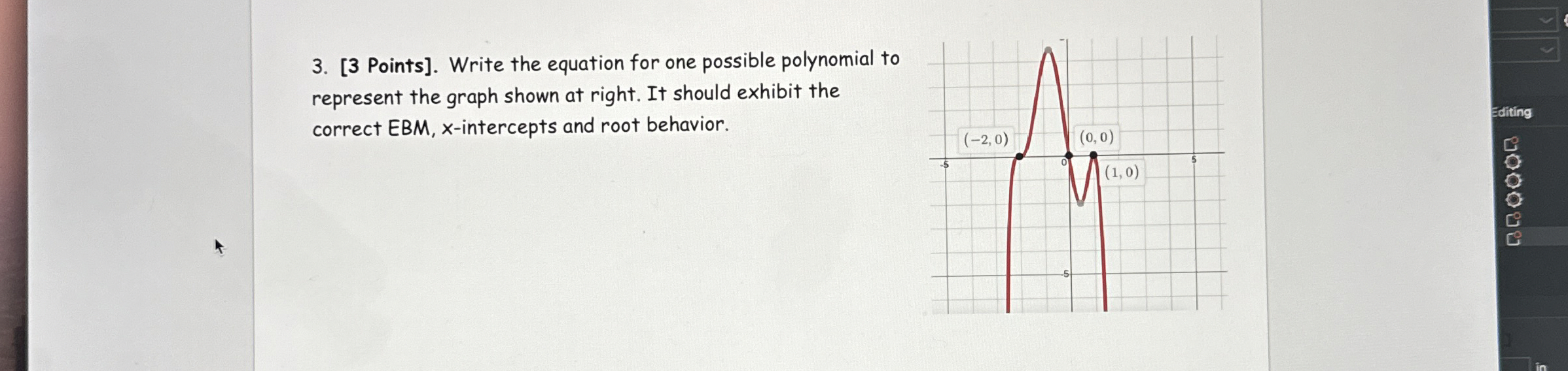 Solved [3 ﻿Points]. ﻿Write the equation for one possible | Chegg.com