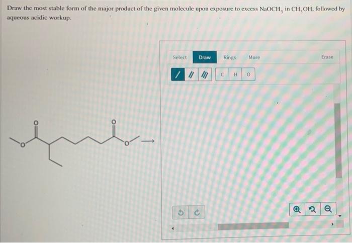 Solved Draw the most stable form of the major product of the | Chegg.com