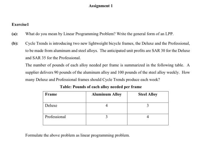Solved Assignment 1 Exercisel (a): What do you mean by | Chegg.com