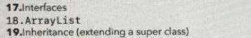 Solved 17. Interfaces 18. Arraylist 19. Inheritance | Chegg.com