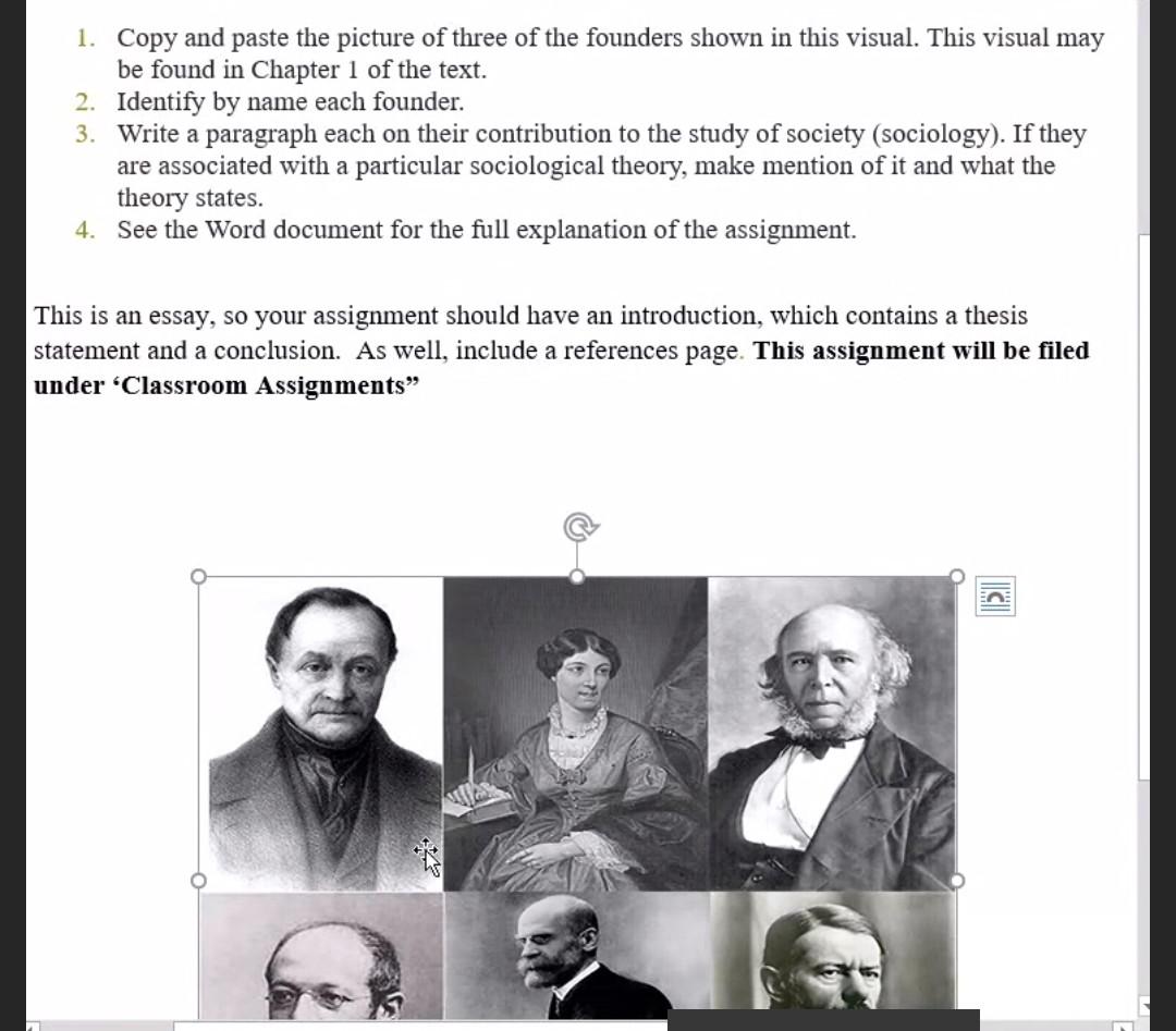 1. Copy and paste the picture of three of the | Chegg.com