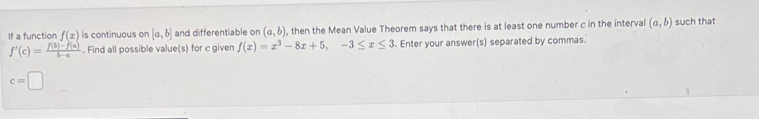 Solved If a function f(x) ﻿is continuous on a,b ﻿and | Chegg.com