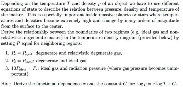 Solved Depending on the temperature T and density p of an | Chegg.com