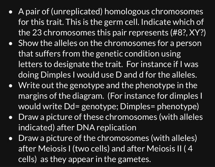 Solved - A pair of (unreplicated) homologous chromosomes for | Chegg.com