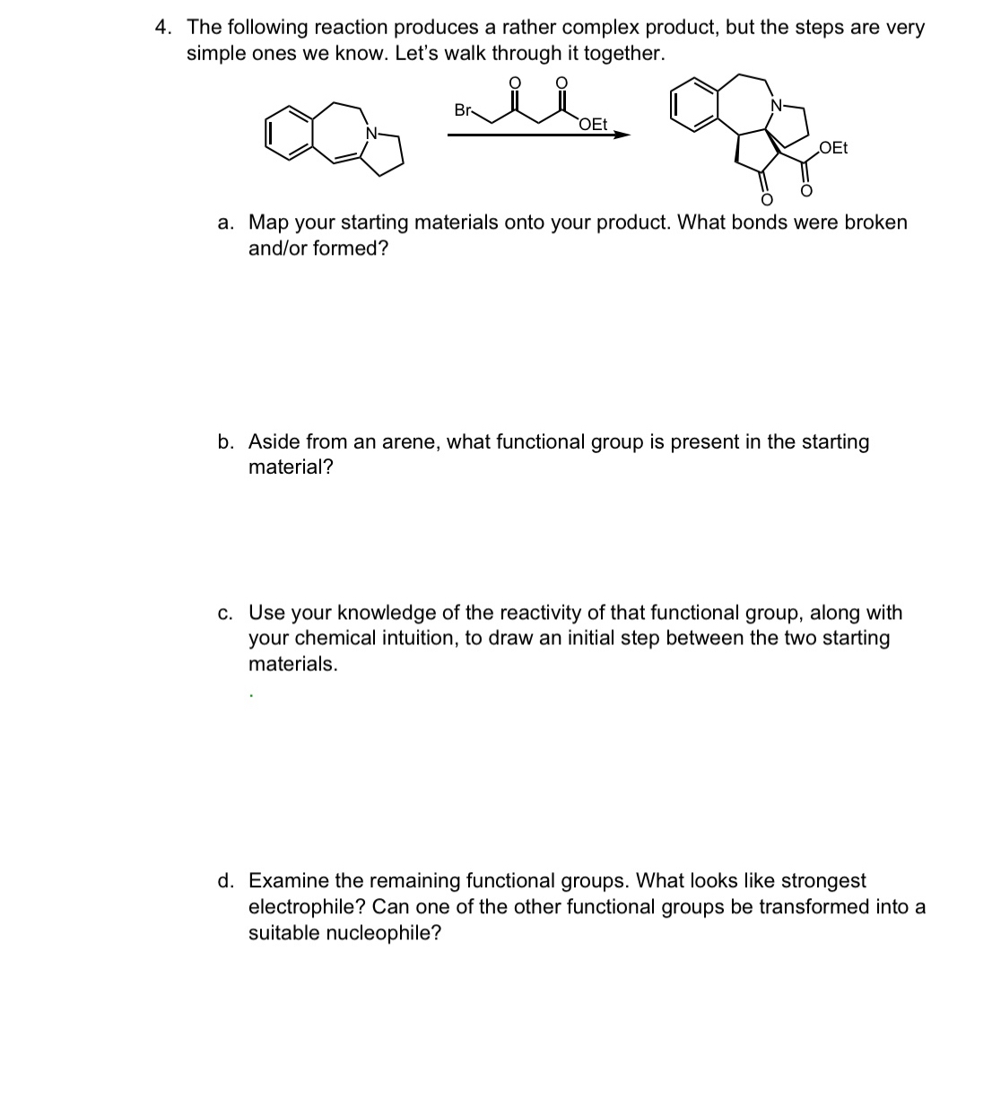 Solved The following reaction produces a rather complex | Chegg.com