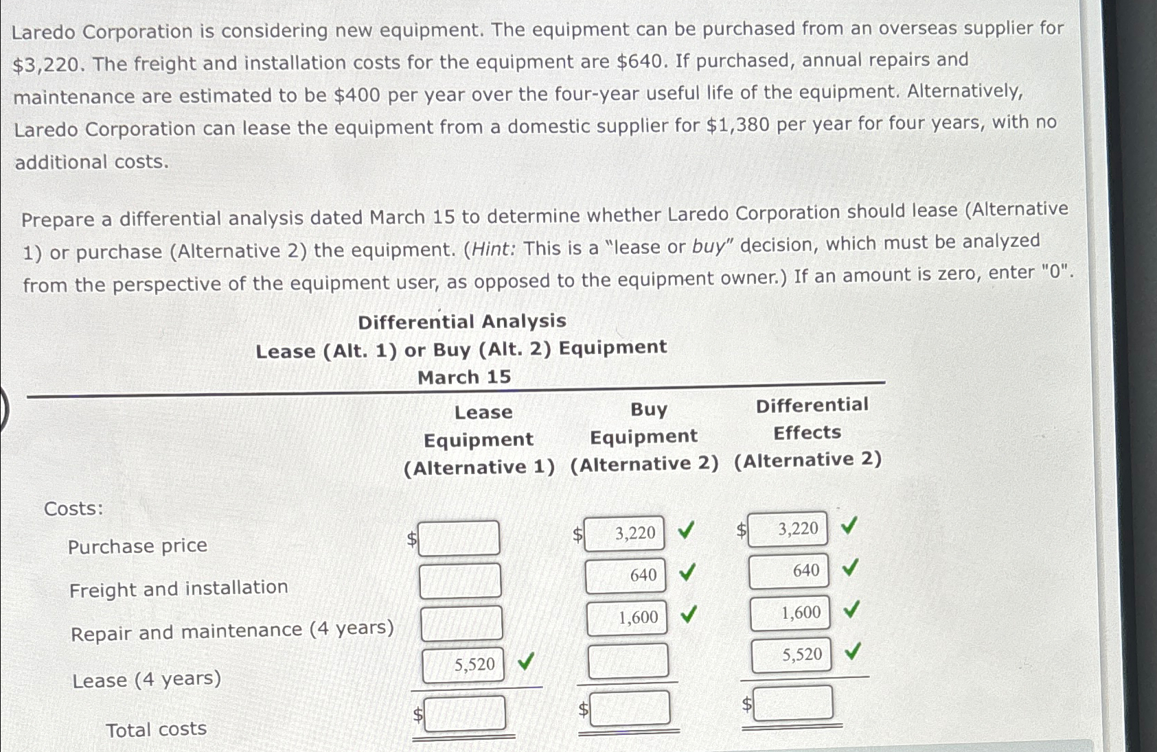 Solved Laredo Corporation is considering new equipment. The | Chegg.com
