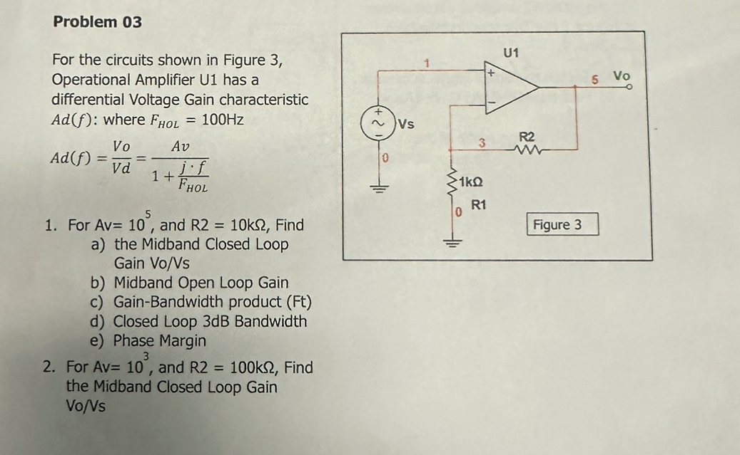 Solved Problem 03For the circuits shown in Figure 3, | Chegg.com
