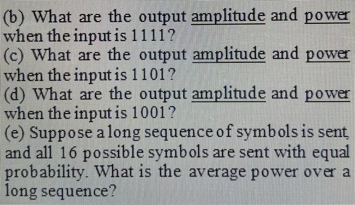 Solved Problem #8 - In the 16-QAM modulator cirait shown | Chegg.com