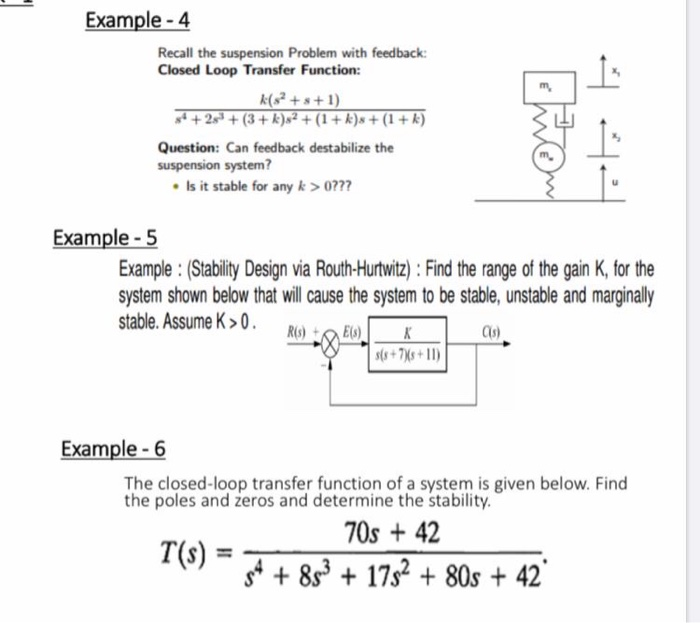 Solved Example - 4 Recall the suspension Problem with | Chegg.com