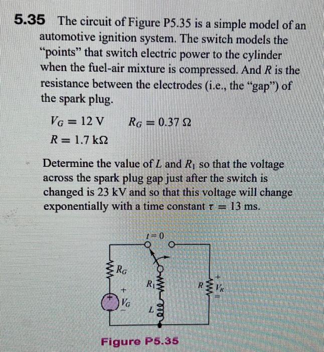 Solved 5 27 Steady State Conditions Exist In The Circuit