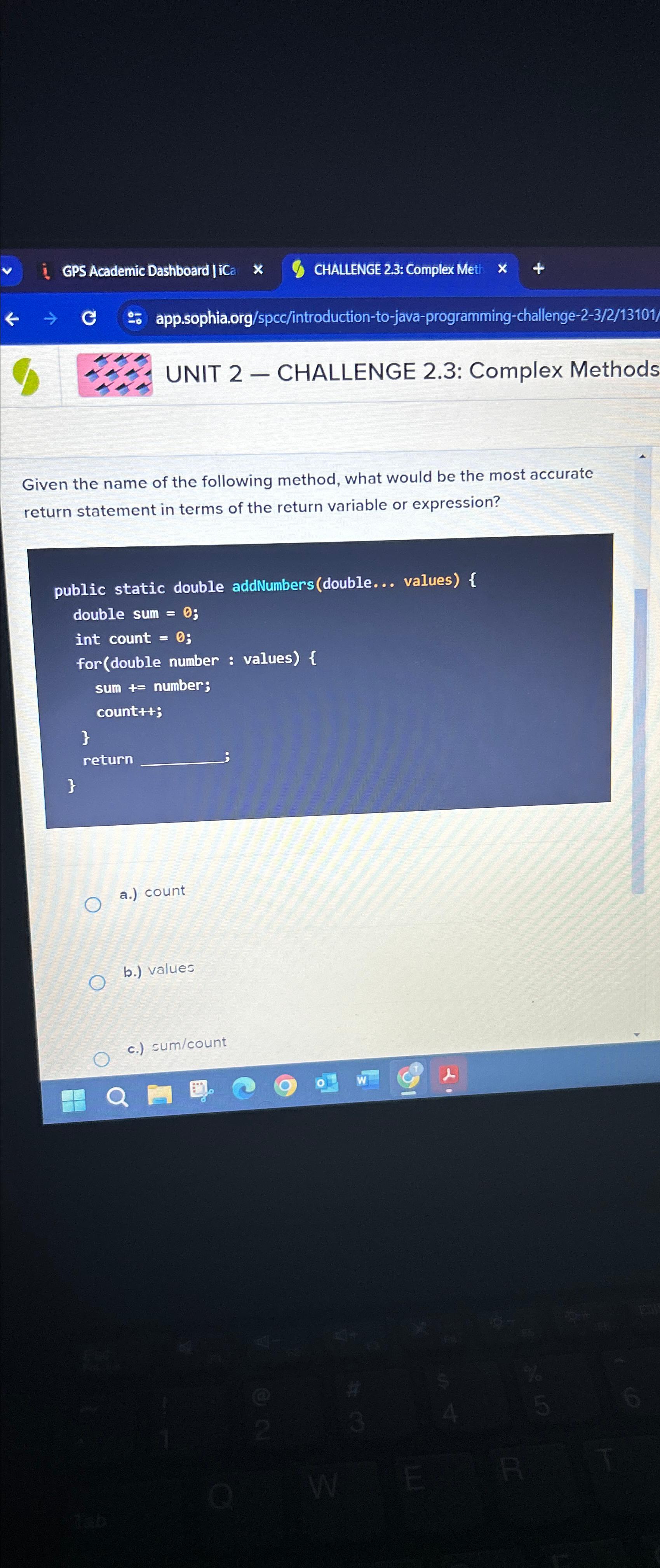 Solved i. ﻿GPS Academic Dashboard IICCHALLENGE 23: Complex | Chegg.com
