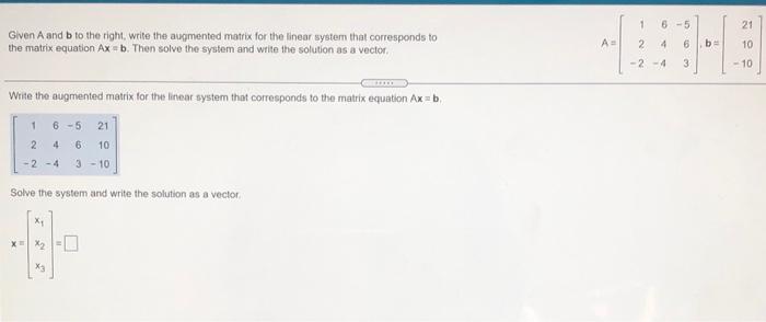 Solved 1 6 5 21 Given A And B To The Right Write The