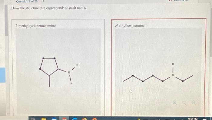 Solved Question 7 of 29 Draw the structure that corresponds | Chegg.com