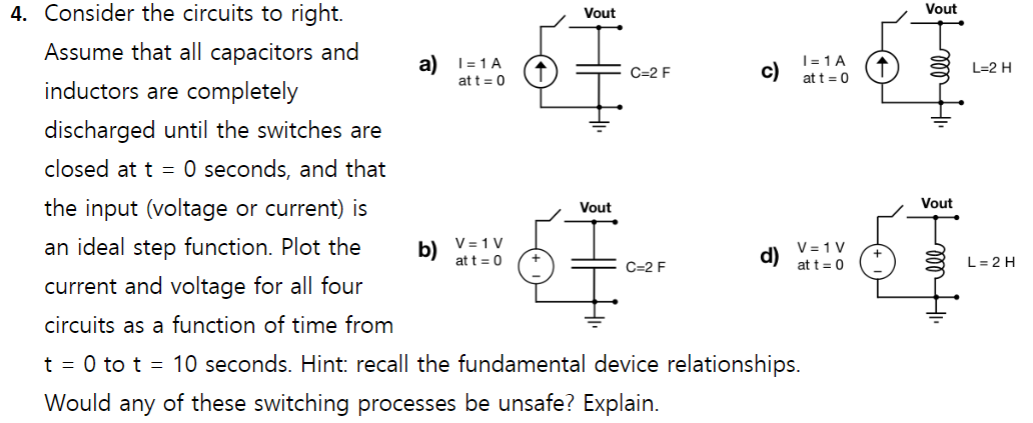 Solved Consider the circuits to right.Assume that all | Chegg.com
