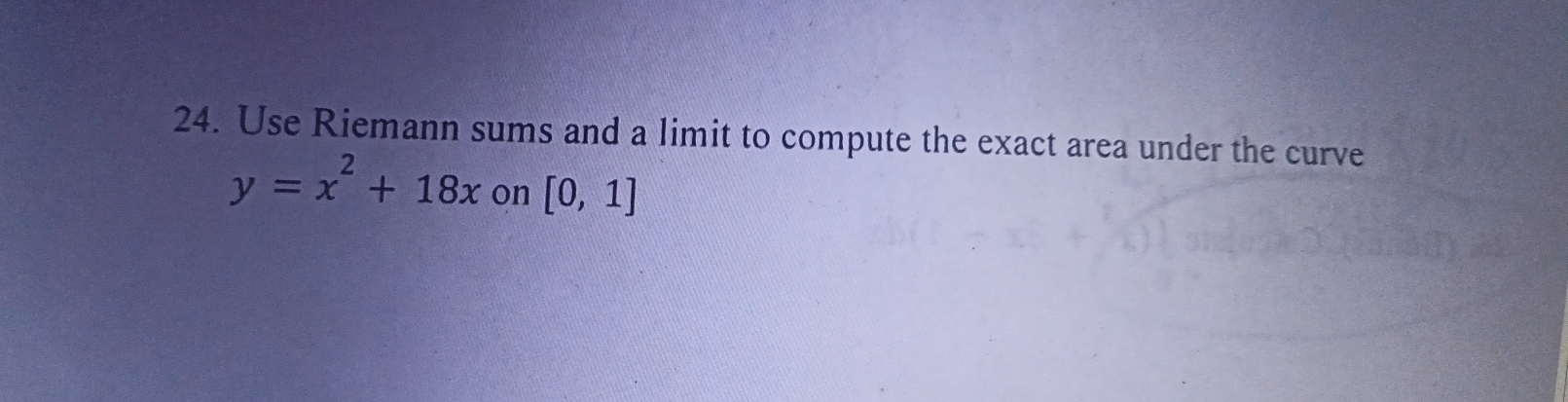 Solved Use Riemann sums and a limit to compute the exact | Chegg.com