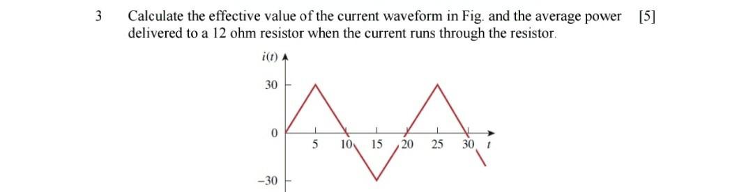 Solved 3 Calculate the effective value of the current | Chegg.com