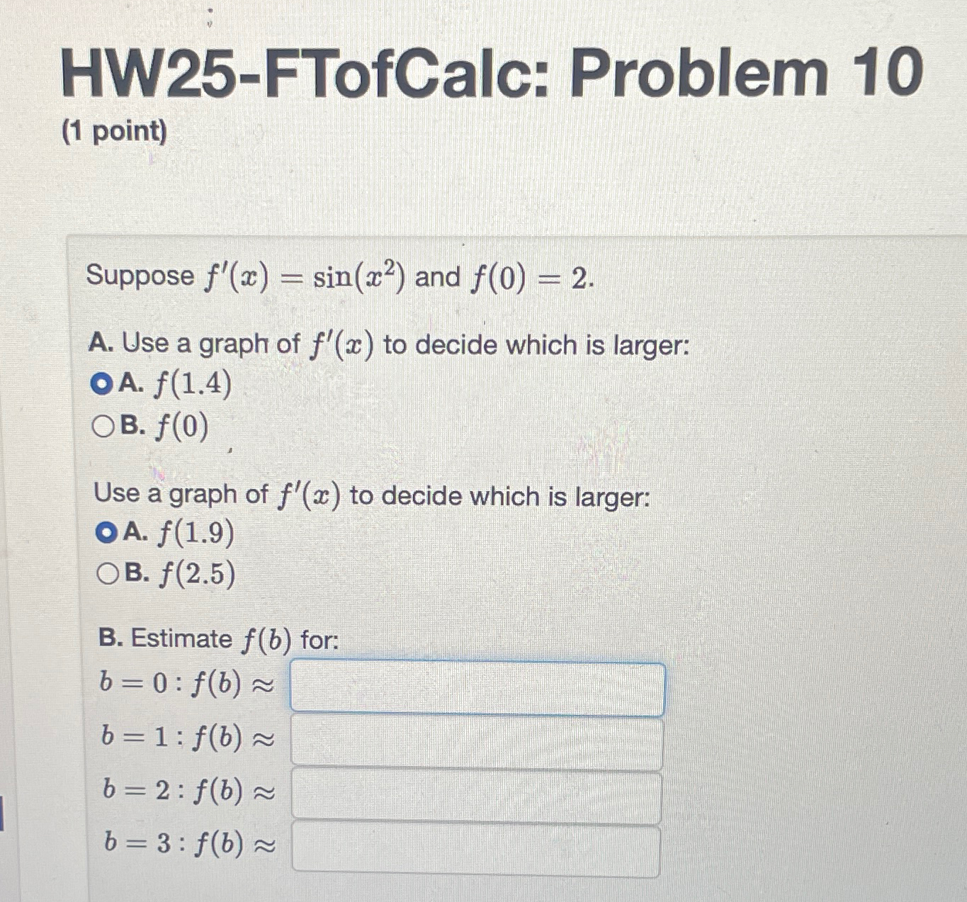 Solved HW25-FTofCalc: Problem 10(1 ﻿point)Suppose | Chegg.com