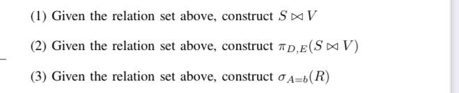 Solved Relation R (A,B,C,D) Relation S(A,B,C,D) Relation | Chegg.com
