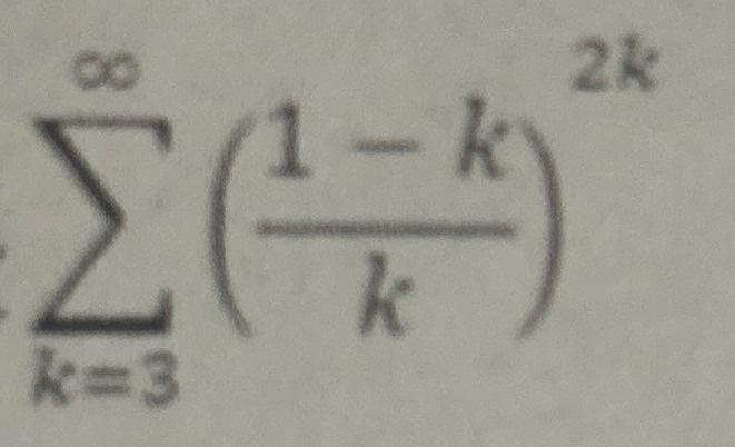Solved ∑k=1∞k2+13k−1∑k=3∞(k1−k)2k | Chegg.com