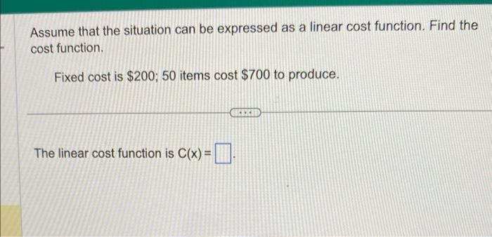 Solved Assume that the situation can be expressed as a | Chegg.com