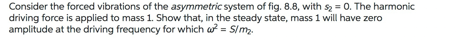 Solved Consider the forced vibrations of the asymmetric | Chegg.com