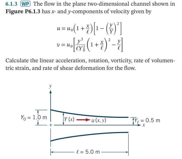 Solved 6.1.3 WP The flow in the plane two-dimensional | Chegg.com
